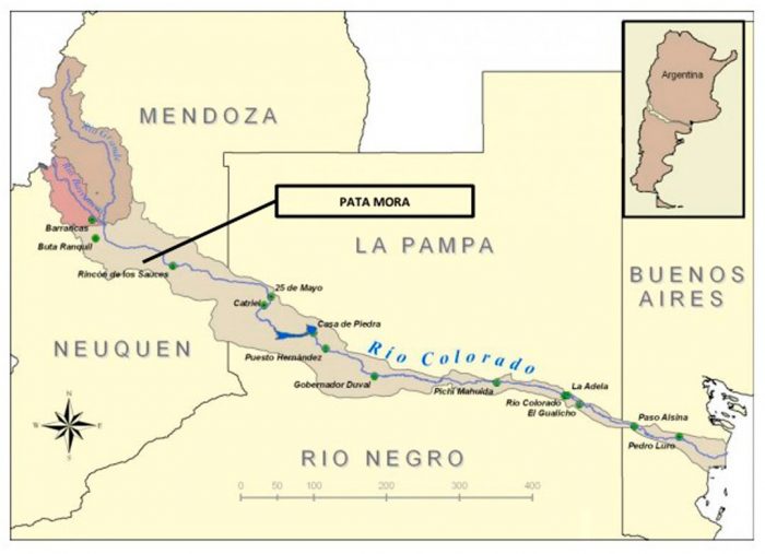 El error de un mapa oficial que ubica a Pata Mora en Neuquén - Diario ...