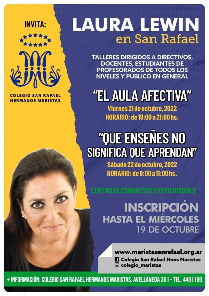 Se dictarán dos talleres de educación a cargo de la reconocida ...