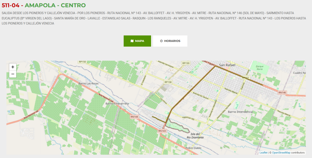 Los recorridos de los colectivos sanrafaelinos ya pueden consultarse en ...