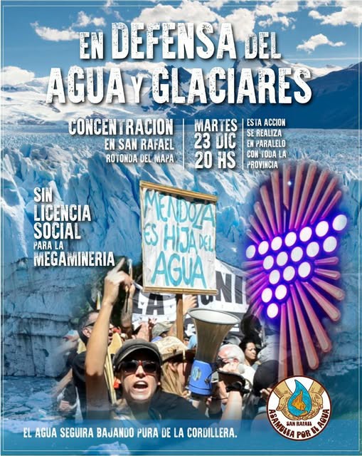 Realizaron una concentración en defensa del agua y los glaciares ...