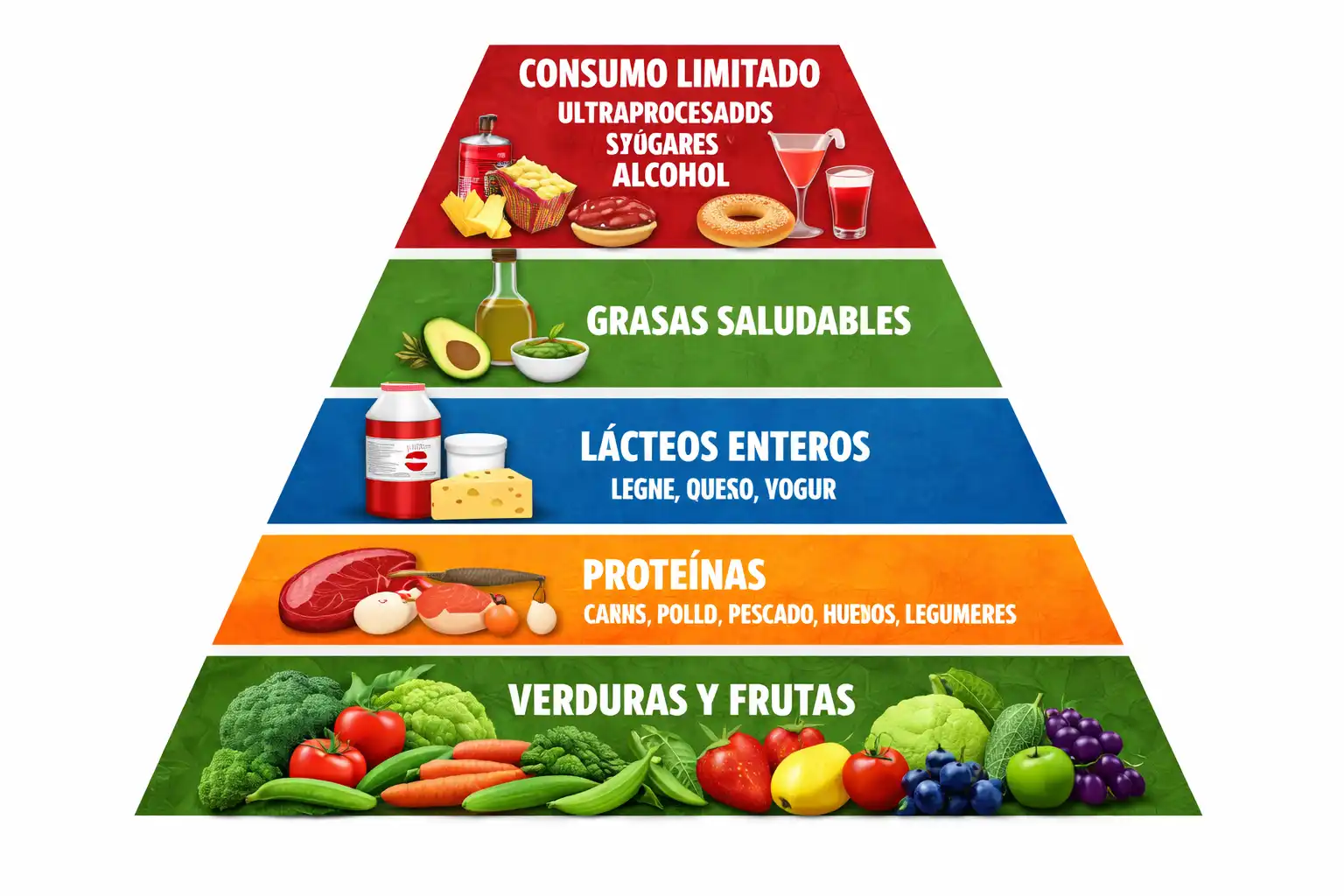 La nueva pirámide alimentaria de Estados Unidos abre el debate sobre ...